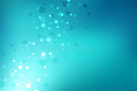 Abstract Geometric Texture With Molecular Structures And Neural Network Molecules Dna And