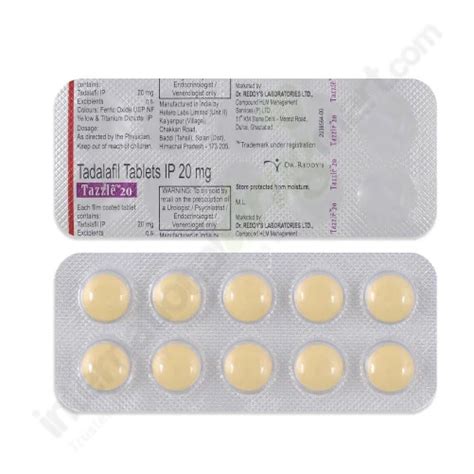 Buy Tazzle 20mg Tablets Online At Low Price Idm