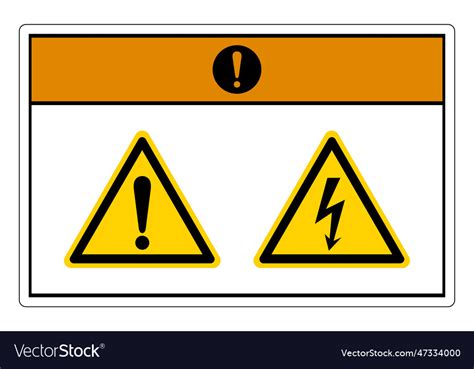 Electric Shock Symbol Electrical Shock Hazard Sign Or Label With