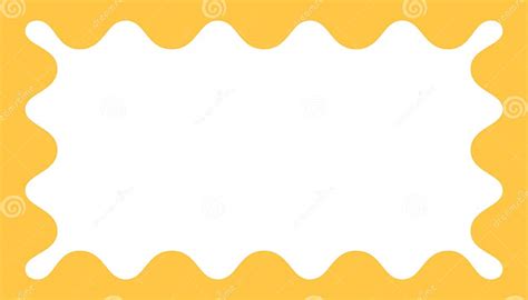 Zigzag Wave Curve Edge Frame Wavy Scalloped Rectangle Border Doodle Drawn Rectangle Picture