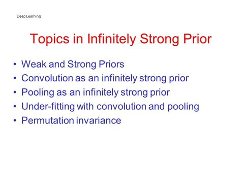 Deep Learning Topics In Convolutional Networks Overview 1the Convolution Operation 2motivation