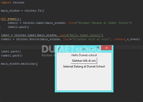 Cara Membuat GUI Menggunakan Built In Package Tkinter Pada Python 3