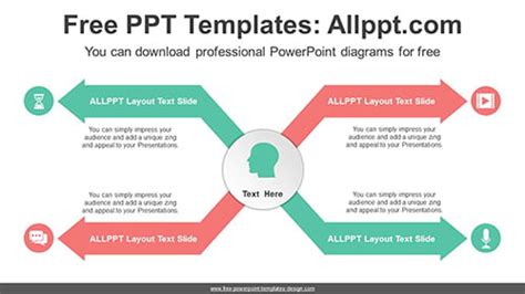 Center Symmetry Arrows Powerpoint Diagram For Free