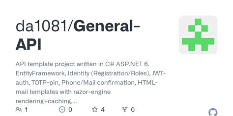 github da1081 general api api template project written in c asp 6 entityframework