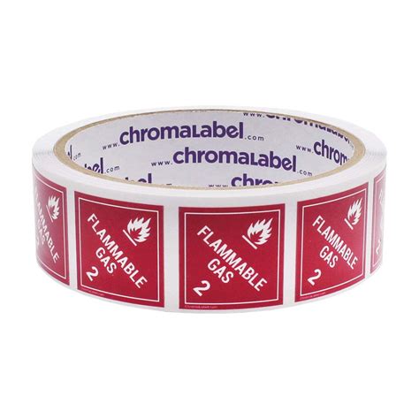 2 X 2 Permanent Durable Square Dot Hazard Labels Hazard Class 2