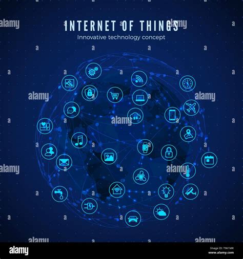 Internet Of Things Iot Concept Global Network Connection Monitoring And Control Smart Systems
