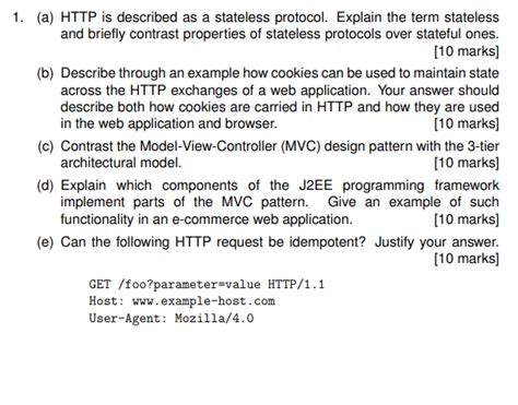 solved 1 a is described as a stateless protocol