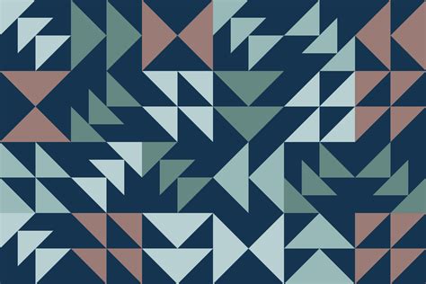Abstract Geometric Composition Of Arrow Seamless Pattern In Retro Style