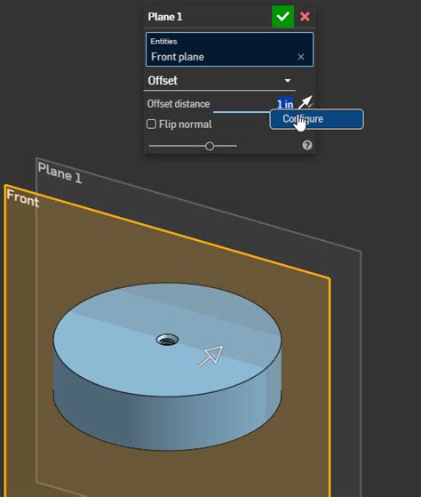 Adding Distance For An Offset Plane To A Configuration Table — Onshape