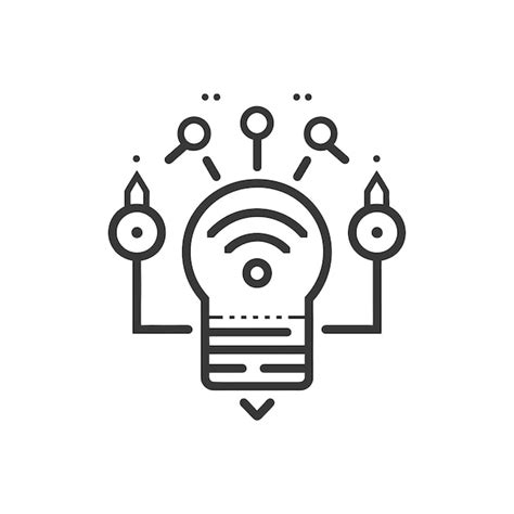 Premium Vector Minimalist Iot Line Art Icon Logo Symbol