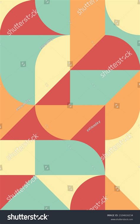 Geometry Abstract Minimalistic Pattern Poster Simple Stock Vector