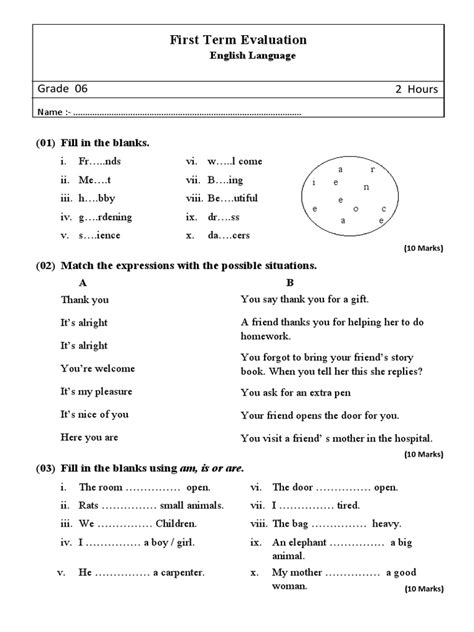First Term Test G 6 2015 Pdf