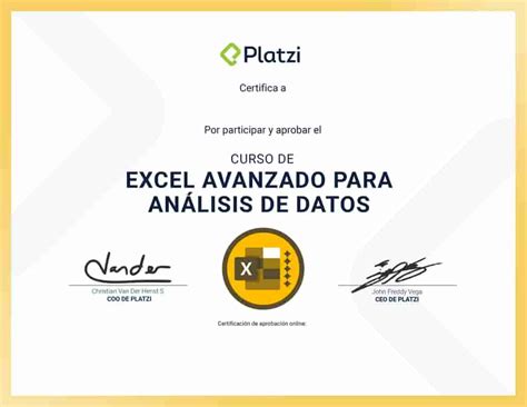 Curso De Excel Avanzado Para Análisis De Datos Platzi