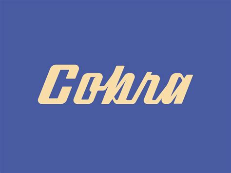 Cobra Script By Bob Ewing On Dribbble