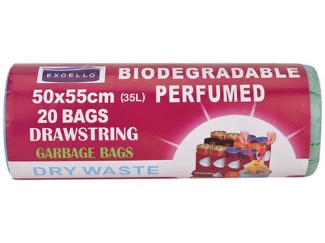 Perfumed Biodegradable Garbage Bag With Drawstring For Dry Waste Blue