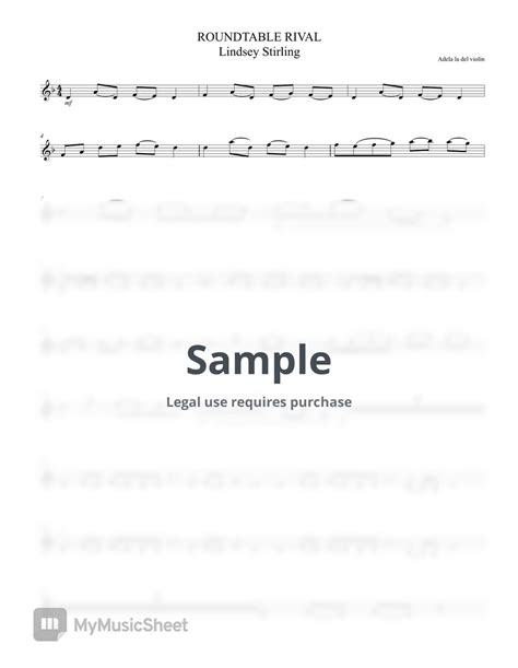 Lindsey Stirling Roundtable Rival Sheets By Adela La Del Violin