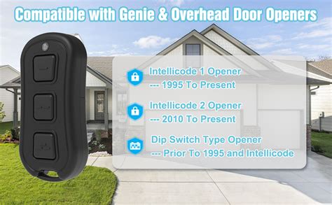Genie Overhead Door Opener Remote 2 Pack Dual Frequency 315390mhz Intellicode Security 9