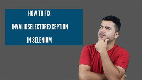 How To Fix Invalidselectorexception In Selenium Youtube