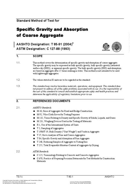 Specific Gravity And Water Absorption Of Coarse Aggregate Pdf Pdf Porosity Density