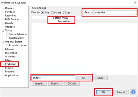 how to create keyboard shortcuts in audacity voice over tip
