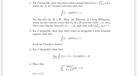 Solved 1 For F Integrable Show That There Exists A Simple