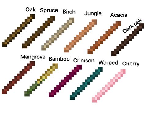 I Made Some Stick Types Besides Oak I Made Some Stick Types Besides Oak