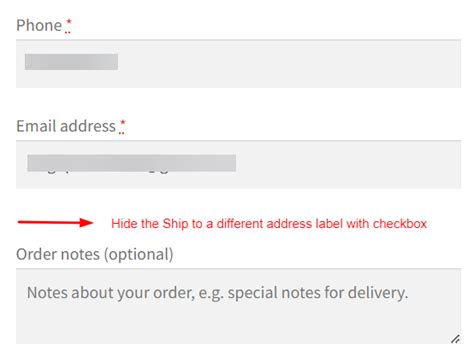how to hide the ship to a different address checkbox in woocommerce tyche softwares