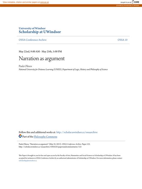 Argumentation As A Narrative Pdf Rhetoric Argument Argumentation As A Narrative Pdf Rhetoric Argument