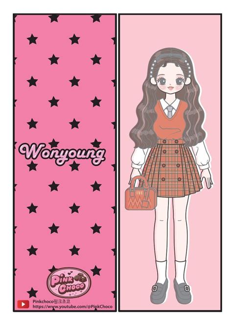 Ive Wonyoung Paper Dolls Dress Up Handmade Quiet Book 아이브 장원영 팬아트 종이인형 코디북만들기 Diy