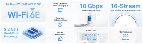 Tp Link Deco Axe11000 Tri Band Wifi 6e Mesh System Deco Xe200 Replaces Wireless Internet