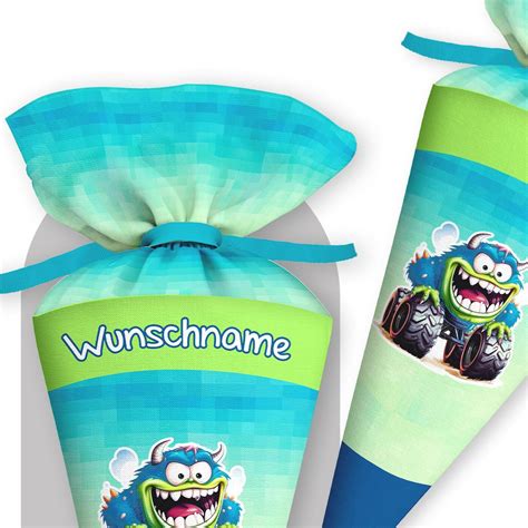 Schultüte Monstertruck Nähset Mit Rohling