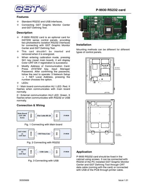 P 9930 Rs232 Communication Card Issue1 01 Pdf Download Free Pdf Computer Monitor Usb