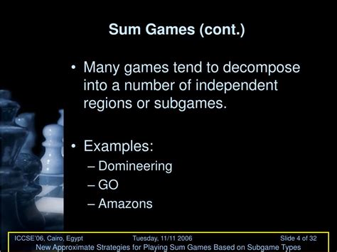 Ppt New Approximate Strategies For Playing Sum Games Based On Subgame Types Powerpoint
