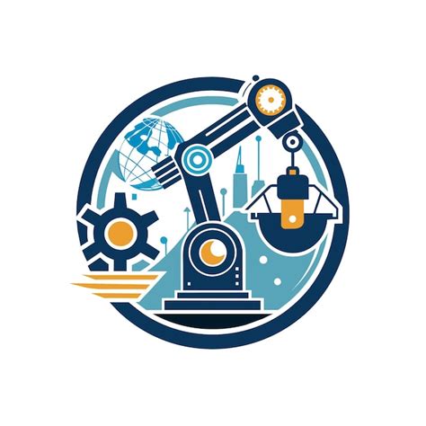 기술 회사의 로고 디자인 터 일러스트레이션 프리미엄 벡터