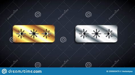 Gold And Silver Password Protection And Safety Access Icon Isolated On Black Background