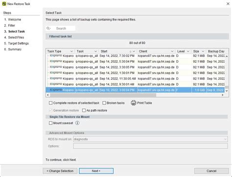 Kopano Restore SEPsesam