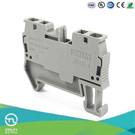 Utl Strips Electrical Din Rail Wiring Connectors Spring Terminal Block Plastic Strips