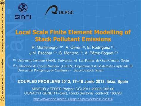 Local Scale Finite Element Modelling Of Stack Pollutant Emissions Ppt