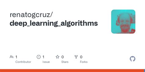 Github Renatogcruzdeeplearningalgorithms