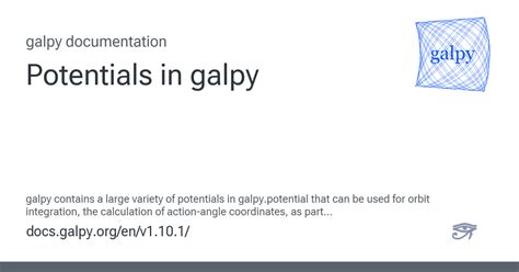 Potentials In Galpy Galpy V1 10 1 Documentation