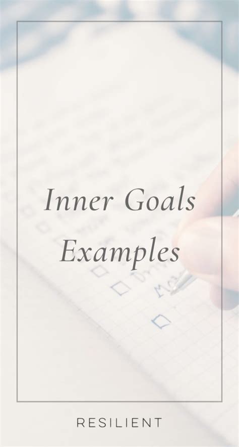 20 Inner Goals Examples To Improve Yourself Resilient