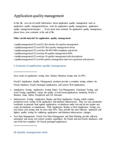 Application Quality Management Pdf