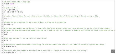 Solved Write A Matlab Program To Do A Cubic Splines Fit Of