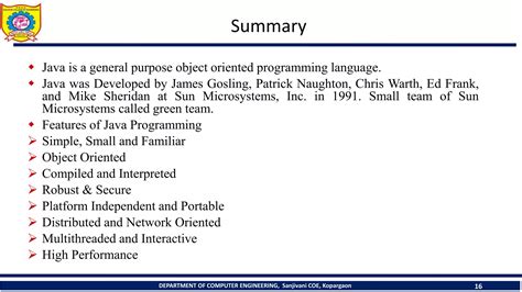 Introduction Of Java Programmingppt