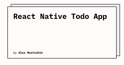 react native todo app