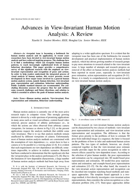 Pdf Advances In View Invariant Human Motion Analysis A Review