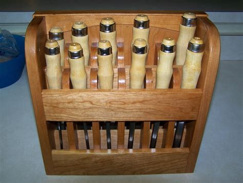 Mikes Cherry Chisel Rack The Wood Whisperer