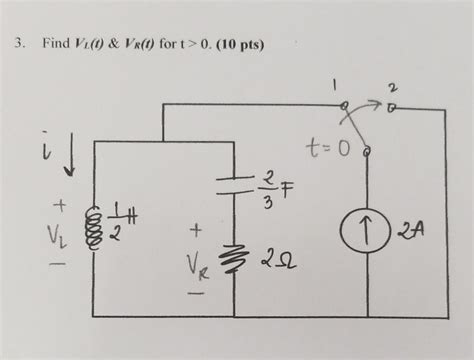 Solved Find Vl T Vr T For T Pts Chegg Com