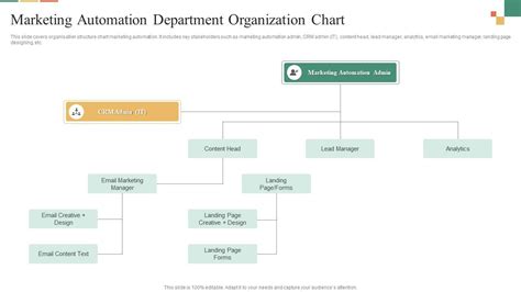 Marketing Automation Department Organization Chart PPT Slide