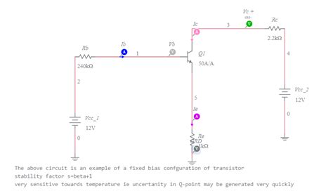 Fixed Bias Configuration Multisim Live